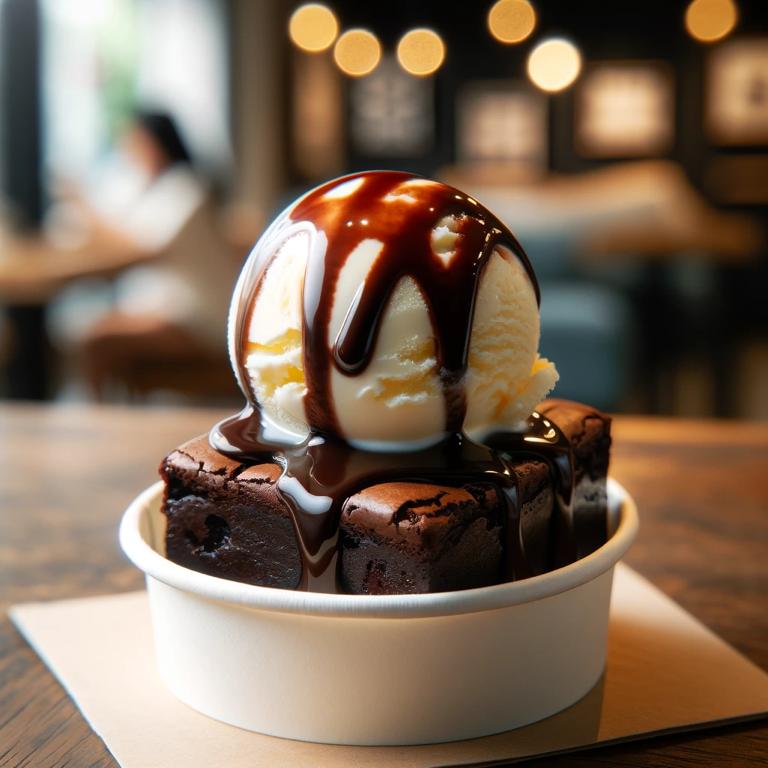 Brownie with Ice Cream | Bollywood Pizza House